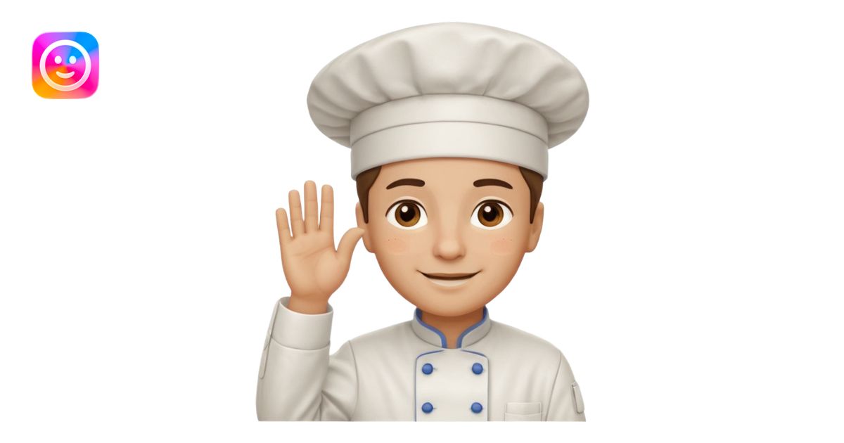 Chef saluting with one tear drop coming down his eye emoji | AI Emoji ...
