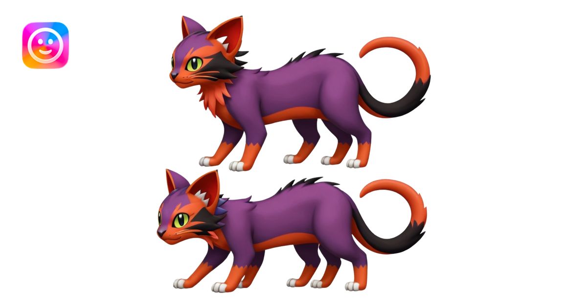 Liepard-Noivern-Litten-Sprigatito-Pokémon-fusion-creature (full body ...