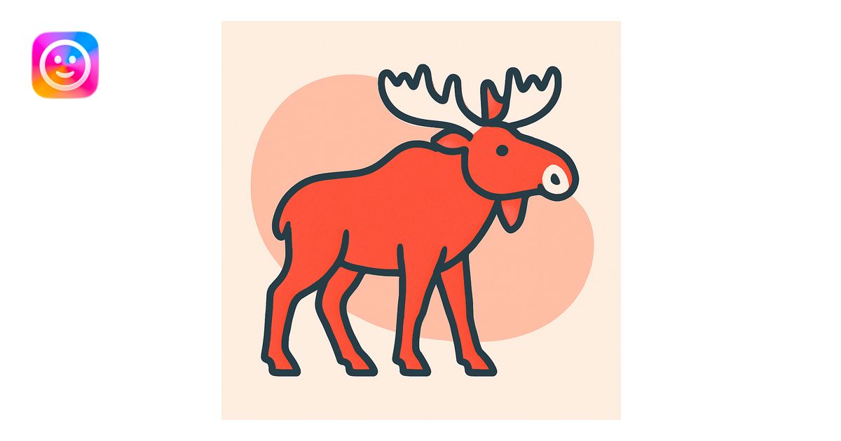 Moose illustration | AI Emoji Generator