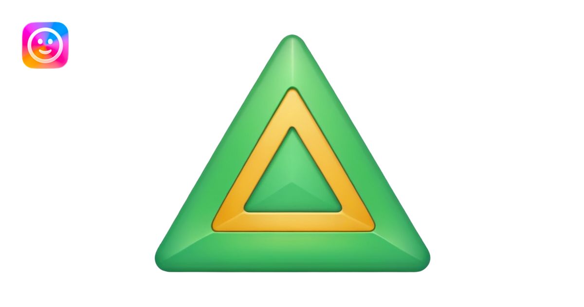 small green 2d up triangle emoji | AI Emoji Generator