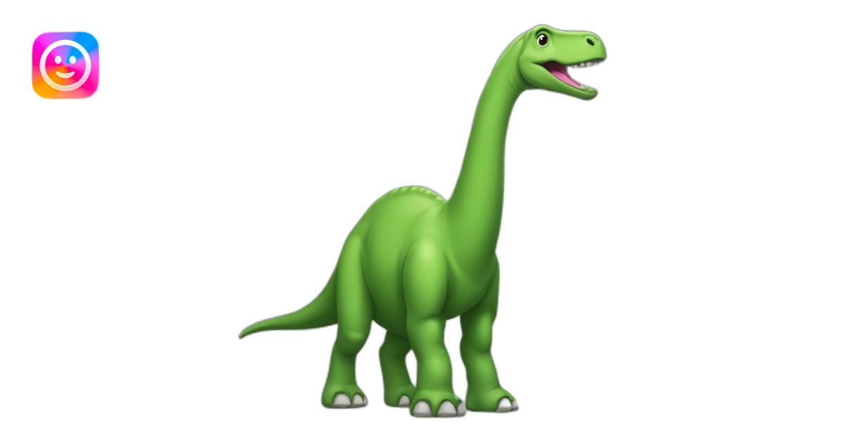 Brontosaurus green emoji | AI Emoji Generator