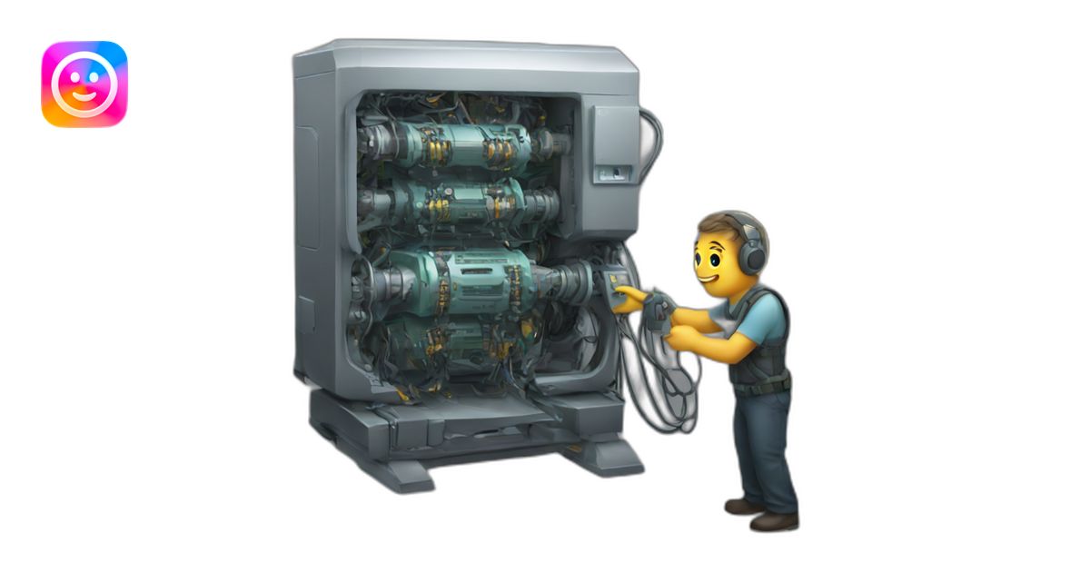 machine deploying code emoji | AI Emoji Generator