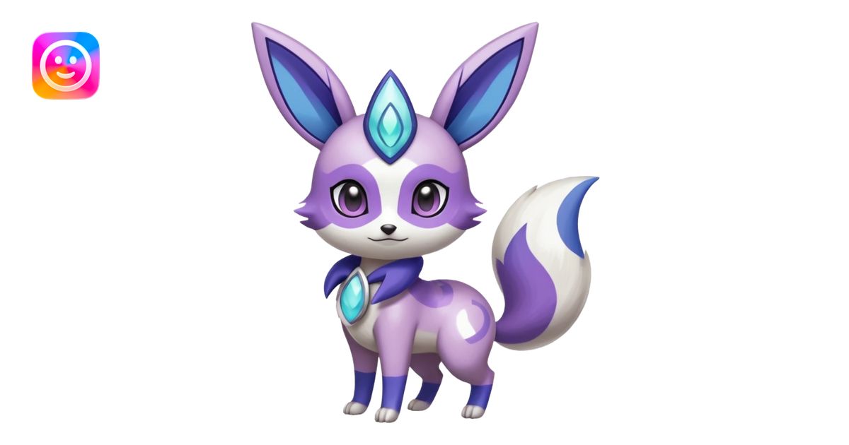 Shiny White with Violet and Indigo markings Meloetta-Eevee-Minccino ...