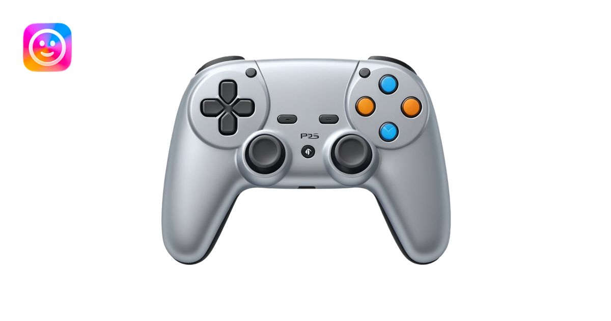 joystick ps5 colore argento emoji | AI Emoji Generator