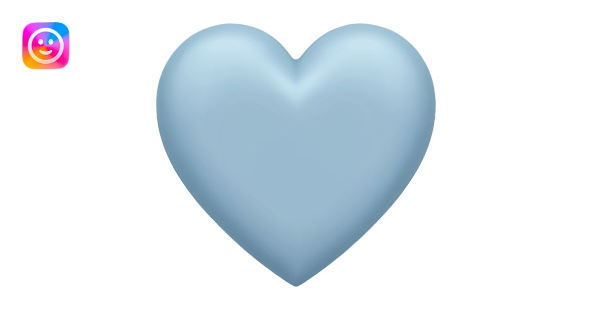 pastel dusty blue heart emoji | AI Emoji Generator