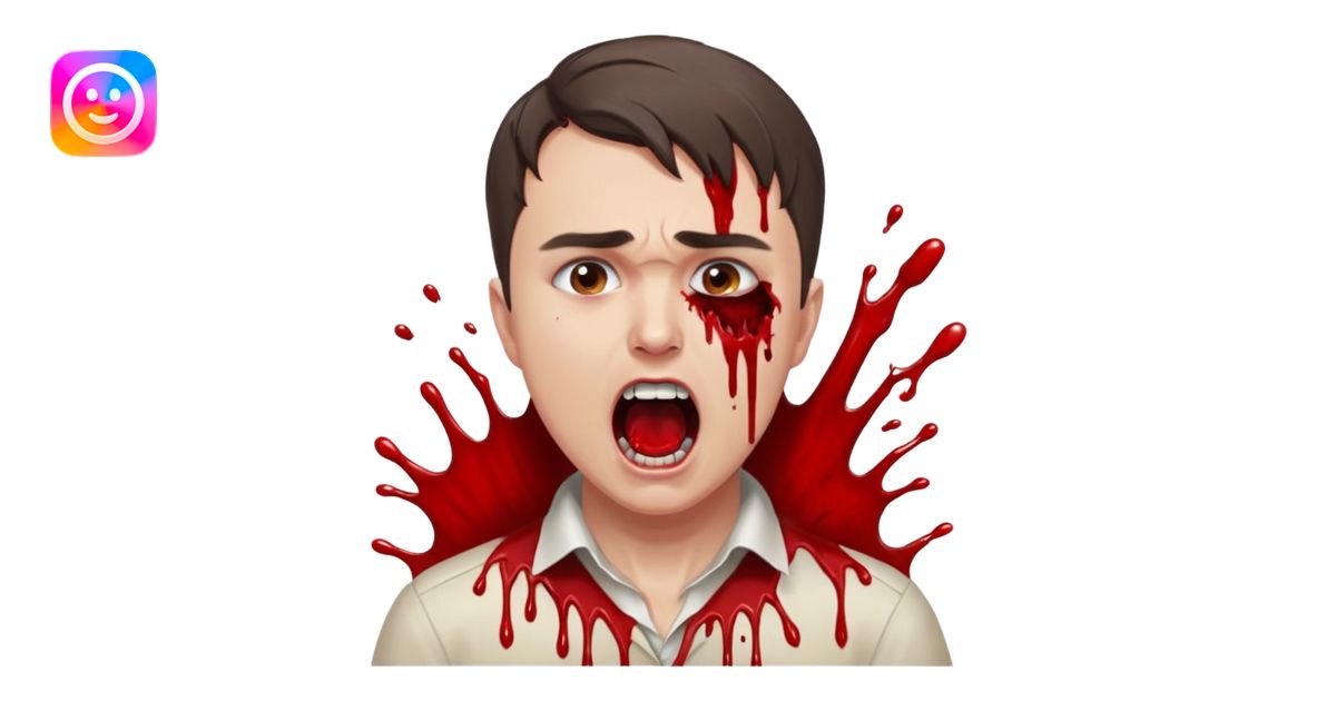 charlie kirk bleeding out of the neck and screaming emoji | AI Emoji ...