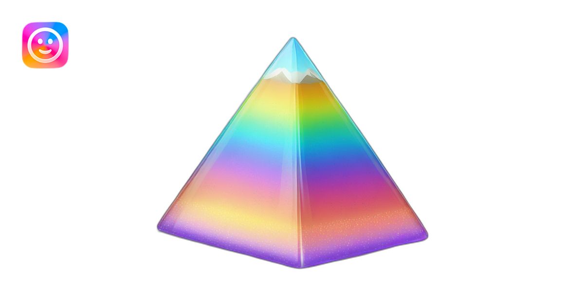 Rainbow glass pyramid emoji | AI Emoji Generator