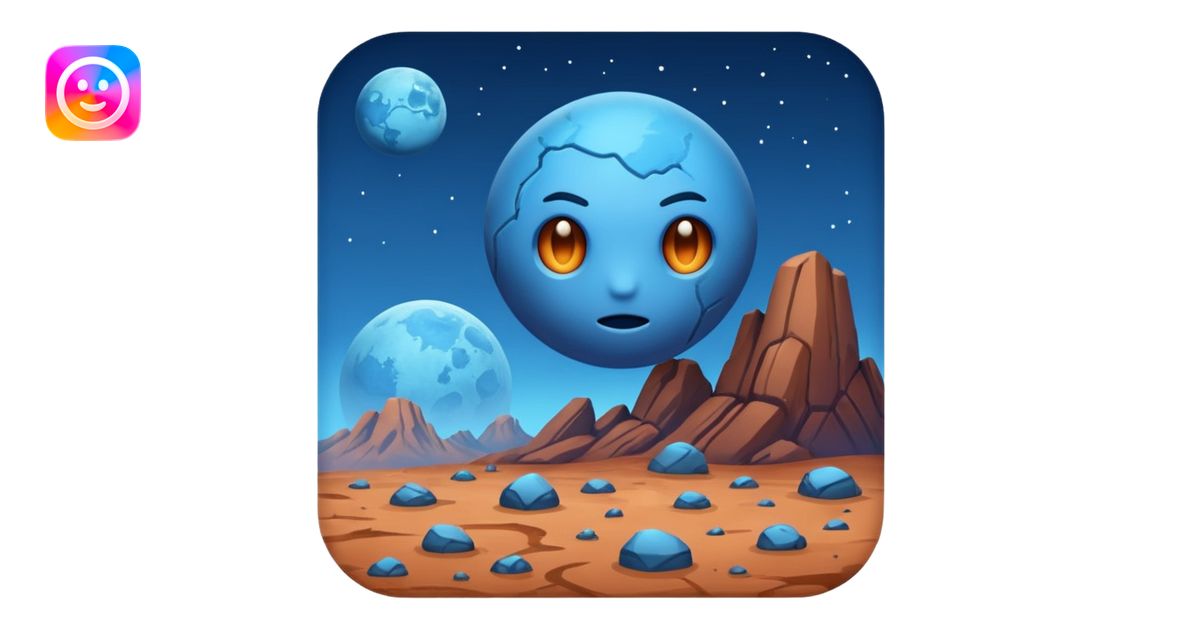 blue mars emoji | AI Emoji Generator
