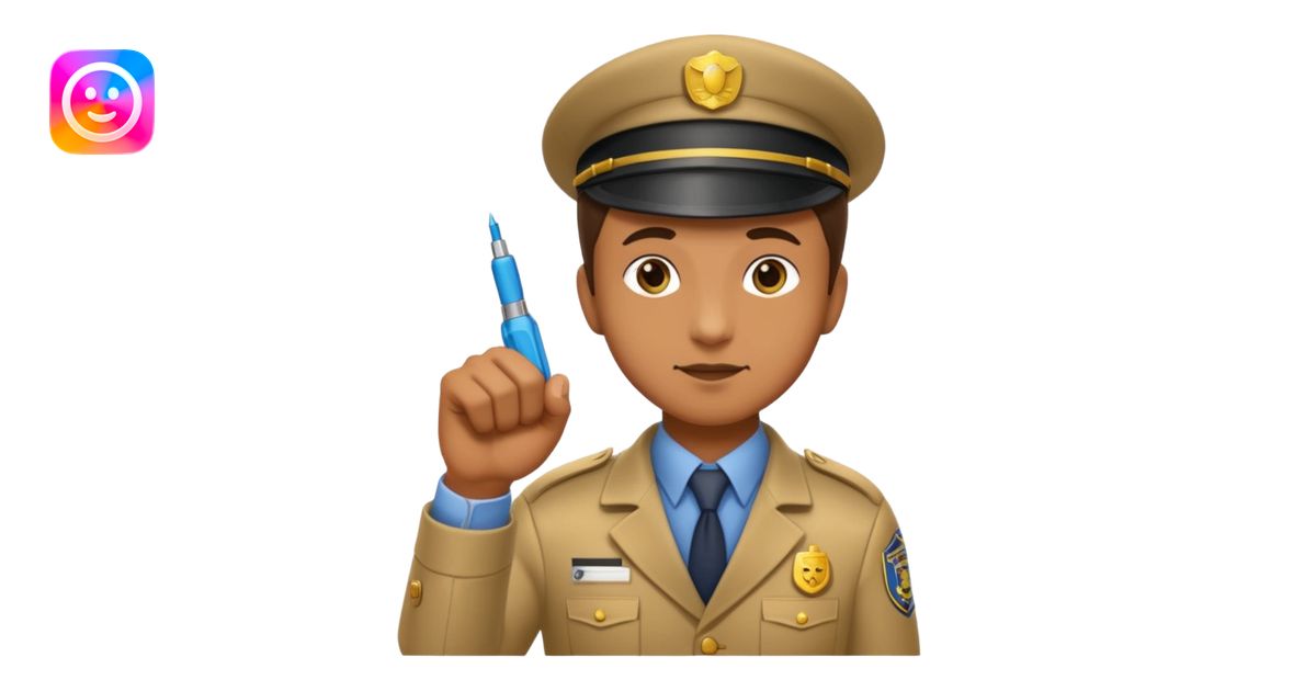 Ticket inspector with punch,Train Crew. emoji | AI Emoji Generator