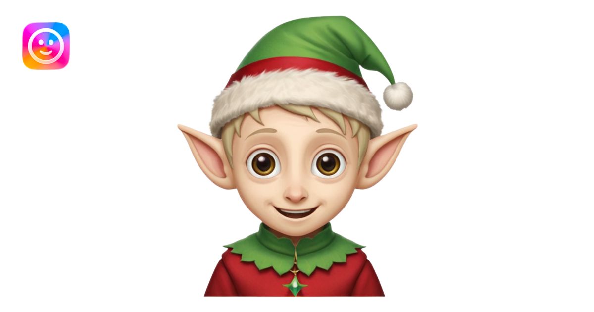 dobby from harry potter smiling and wearing a christmas elf hat emoji ...