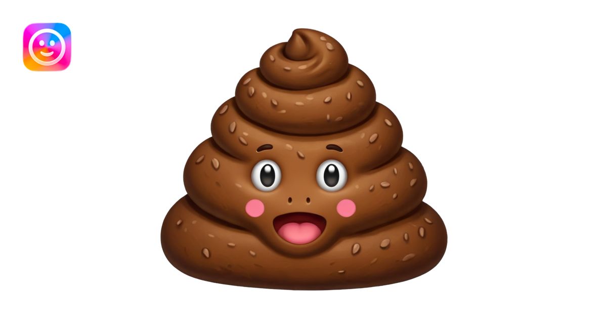 Poop coming out of butt emoji | AI Emoji Generator