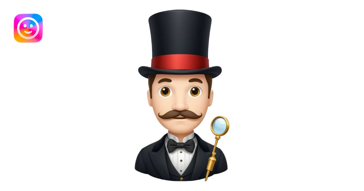 Fancy man with top hat and mustache with fancy look on his face and ...