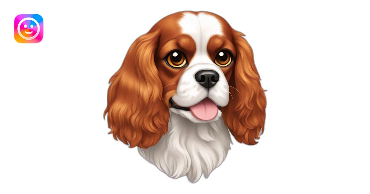 Cavalier King Charles Spaniel full body emoji | AI Emoji Generator