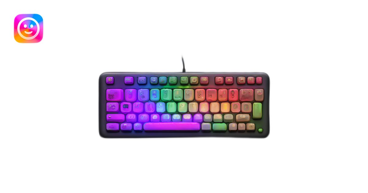 computer keyboard rgb backlight led emoji | AI Emoji Generator