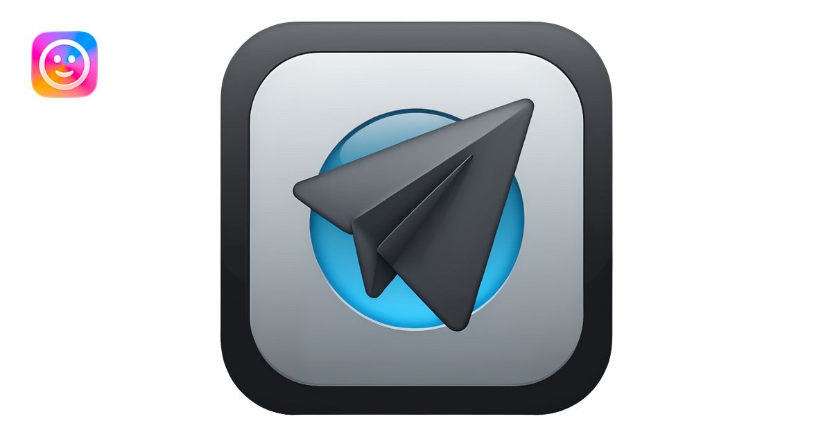 create a app iconj of the telegram in black-grey emoji | AI Emoji Generator