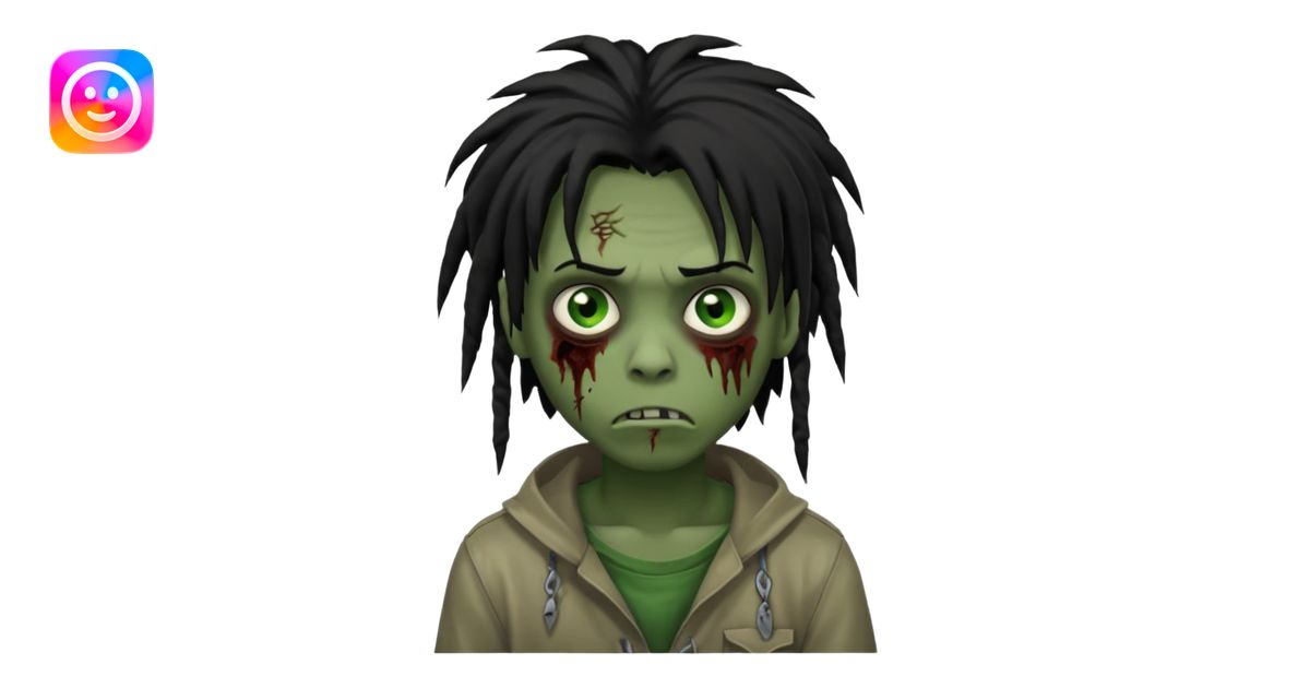 Boy, zombie, black hair,dreads, medium long, emo, shaggy, dark, spooky ...