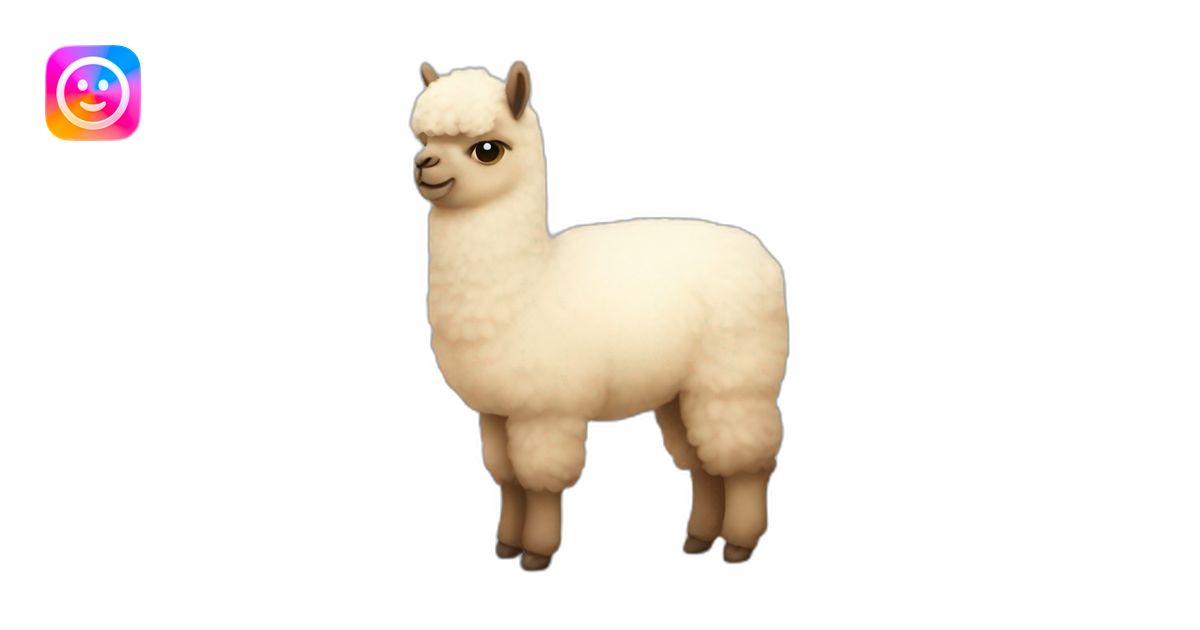 cute alpaca code emoji | AI Emoji Generator