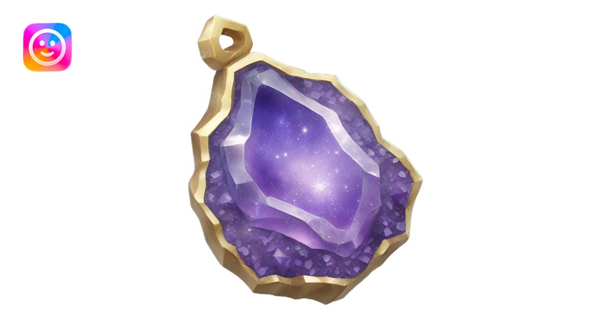 crystal geode amulet emoji | AI Emoji Generator