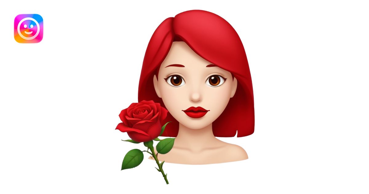 Face with a rose in the mouth emoji | AI Emoji Generator
