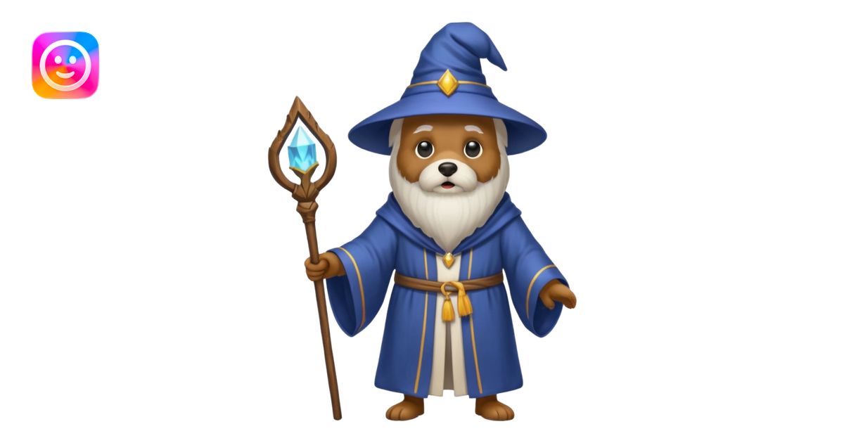 Dog wizard emoji | AI Emoji Generator