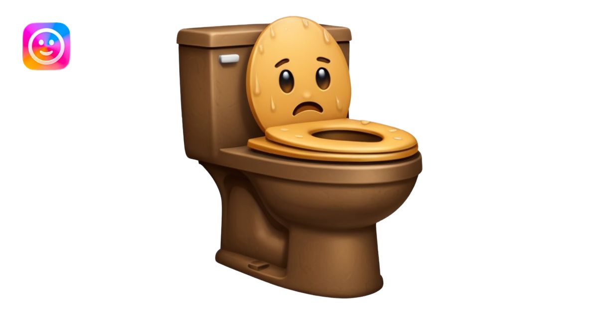 Shit in the toilet emoji | AI Emoji Generator