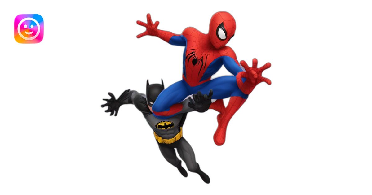 spider man and batman hughing emoji | AI Emoji Generator