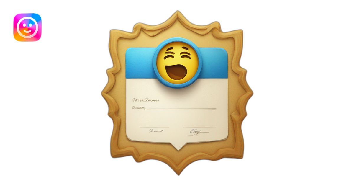 Instagram certificate emoji | AI Emoji Generator