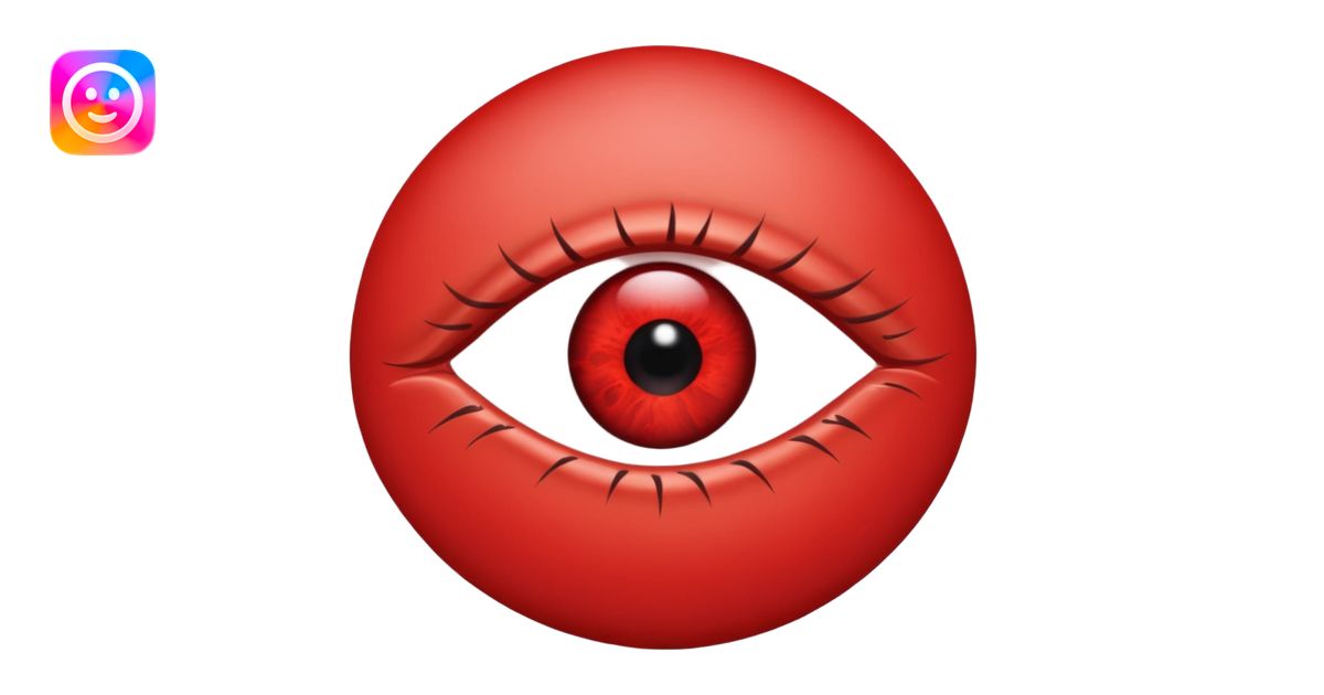 Angry Only single eye WITHOUT face emoji | AI Emoji Generator