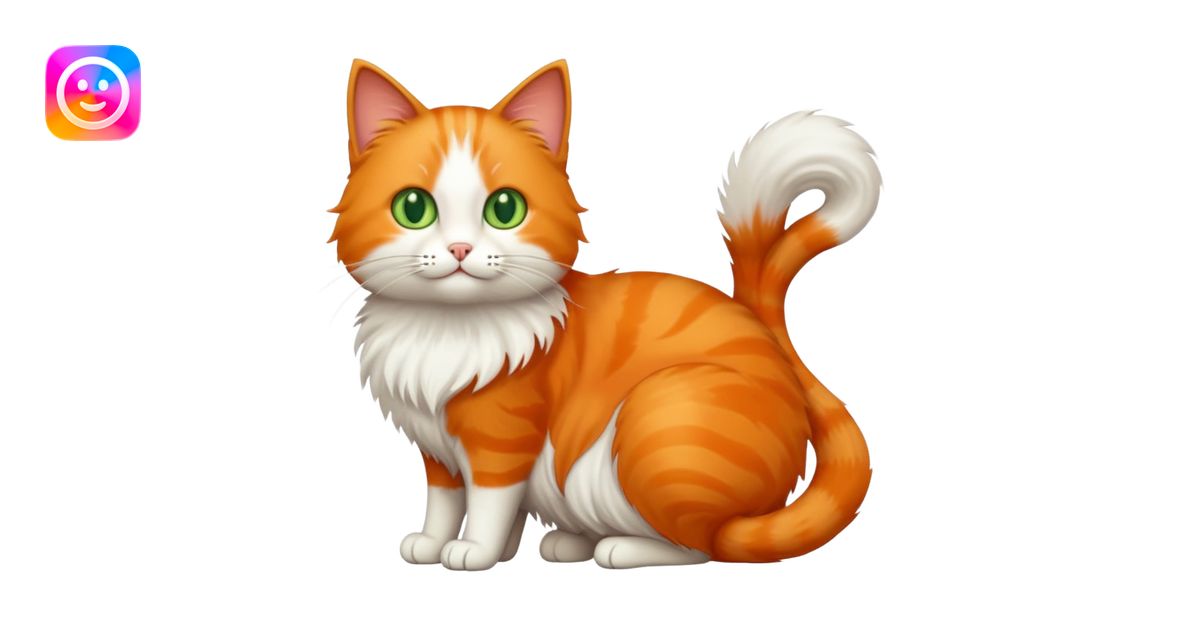 make the tail longer facing the left and the belly smaller emoji | AI ...
