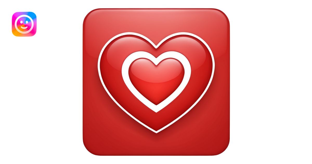 Tone it up og heart logo in ios style emoji | AI Emoji Generator
