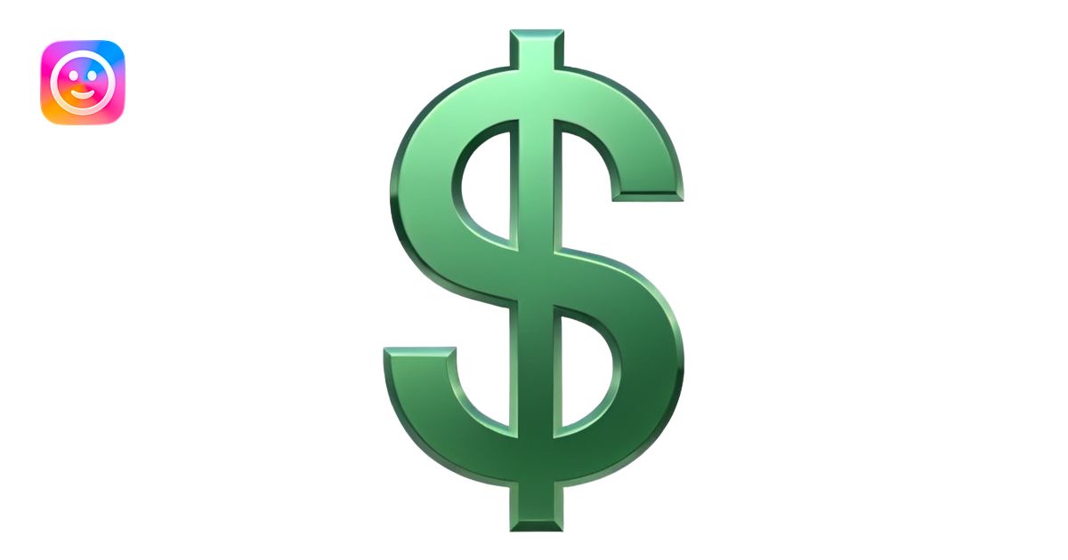 can you make an app logo with a dollar sign on it emoji | AI Emoji ...