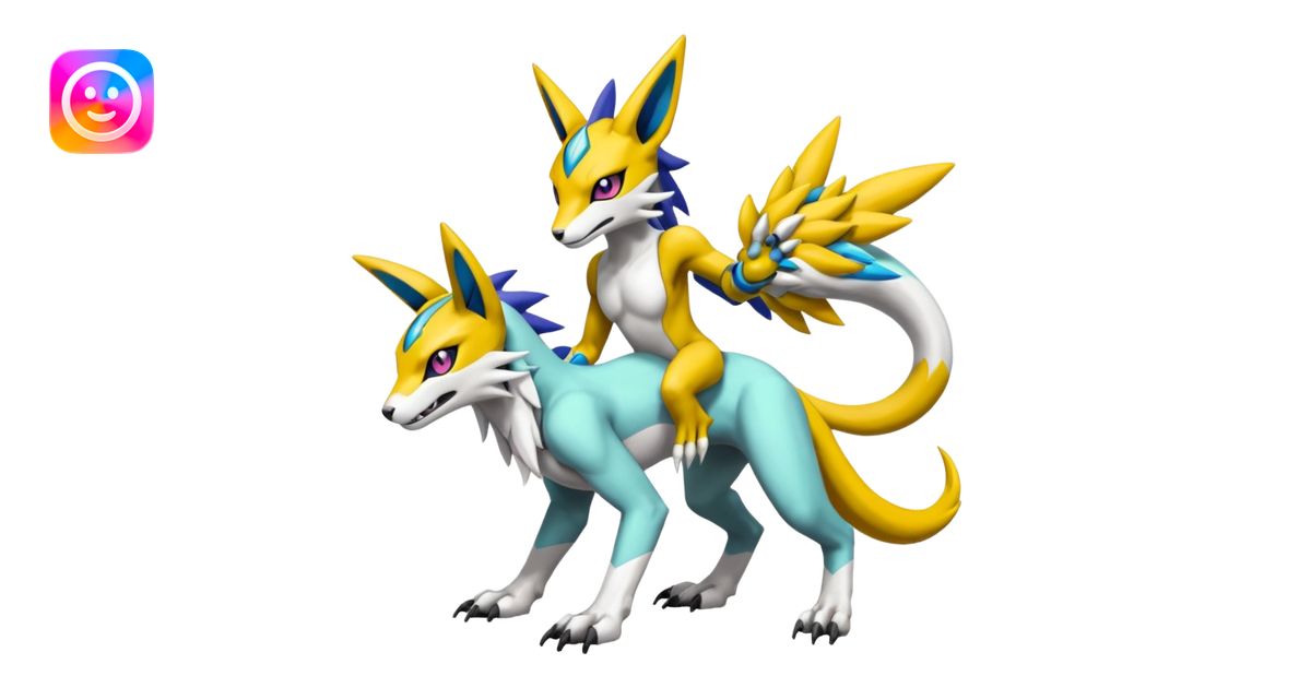 Colorful Meloetta-Electrike-Renamon-Wargreymon-Sergal-Pokémon-Digimon ...