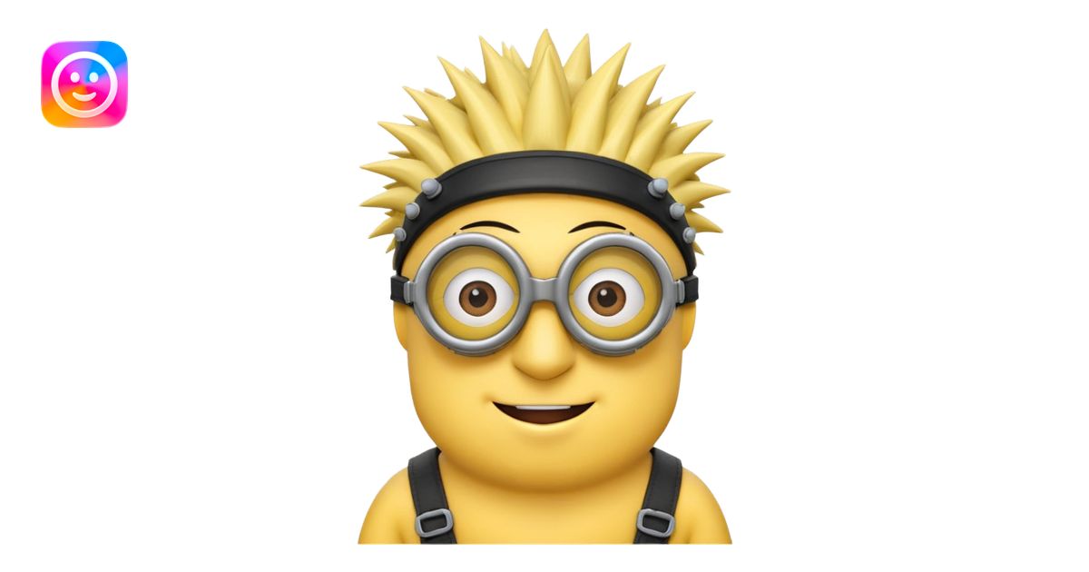 Minion emoji with a round head like normal emojis and a smurk like this ...