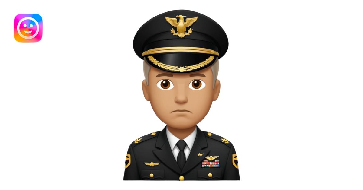 An American general in full uniform emoji | AI Emoji Generator
