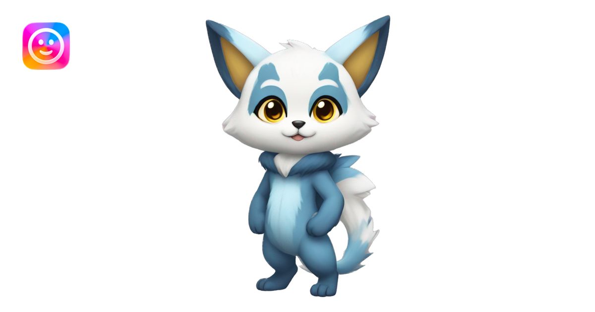 Anthro Chibi-style-Fur-Sona-Fakémon Full Body emoji | AI Emoji Generator
