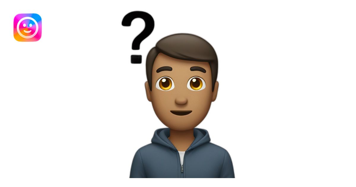Man holding a question mark emoji | AI Emoji Generator