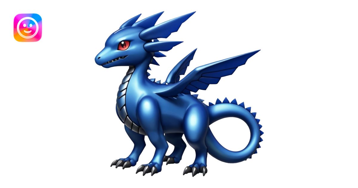 Dusky Glossy Oil-Sheen Blackened Blue Pokémon-Fakémon-Digimon-Creature ...