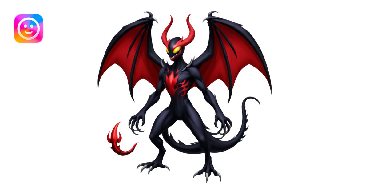 Venom-Darkrai-Yveltal-Lunala-Fakémon-hybrid-creature (full body) emoji ...