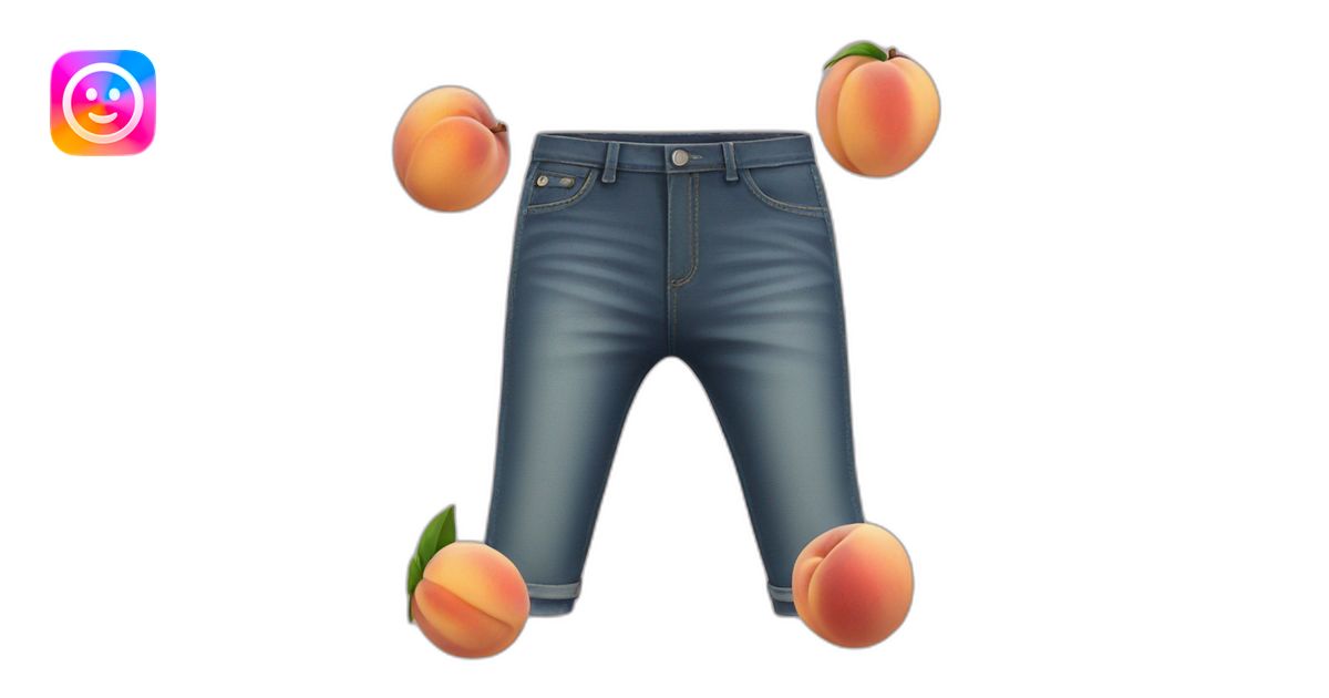 peach with tight pants emoji | AI Emoji Generator