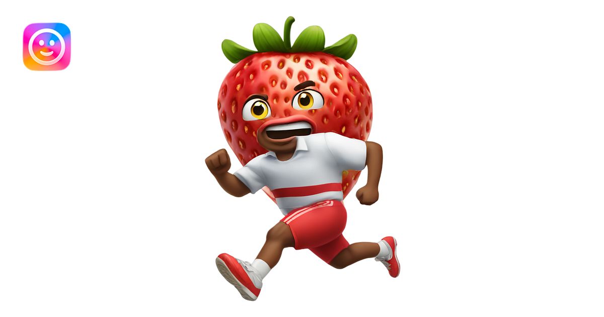 strawberry sprinting fast emoji | AI Emoji Generator