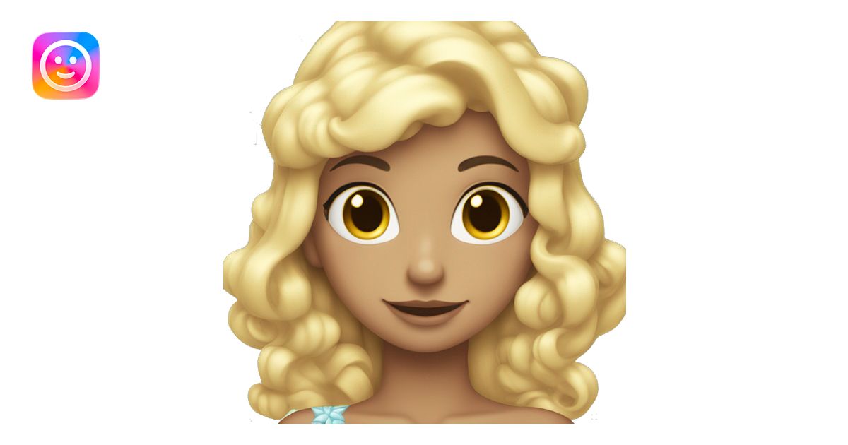 sirena con corazones y estrellas emoji | AI Emoji Generator
