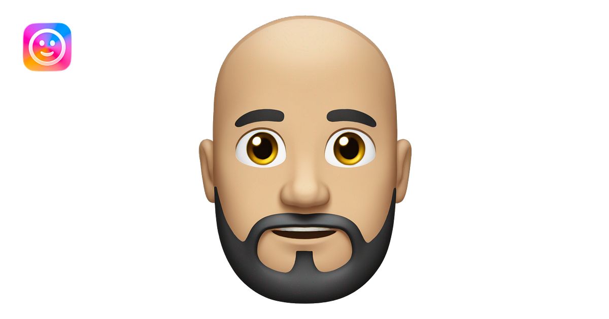 bald man with black beard in racing clothes emoji | AI Emoji Generator