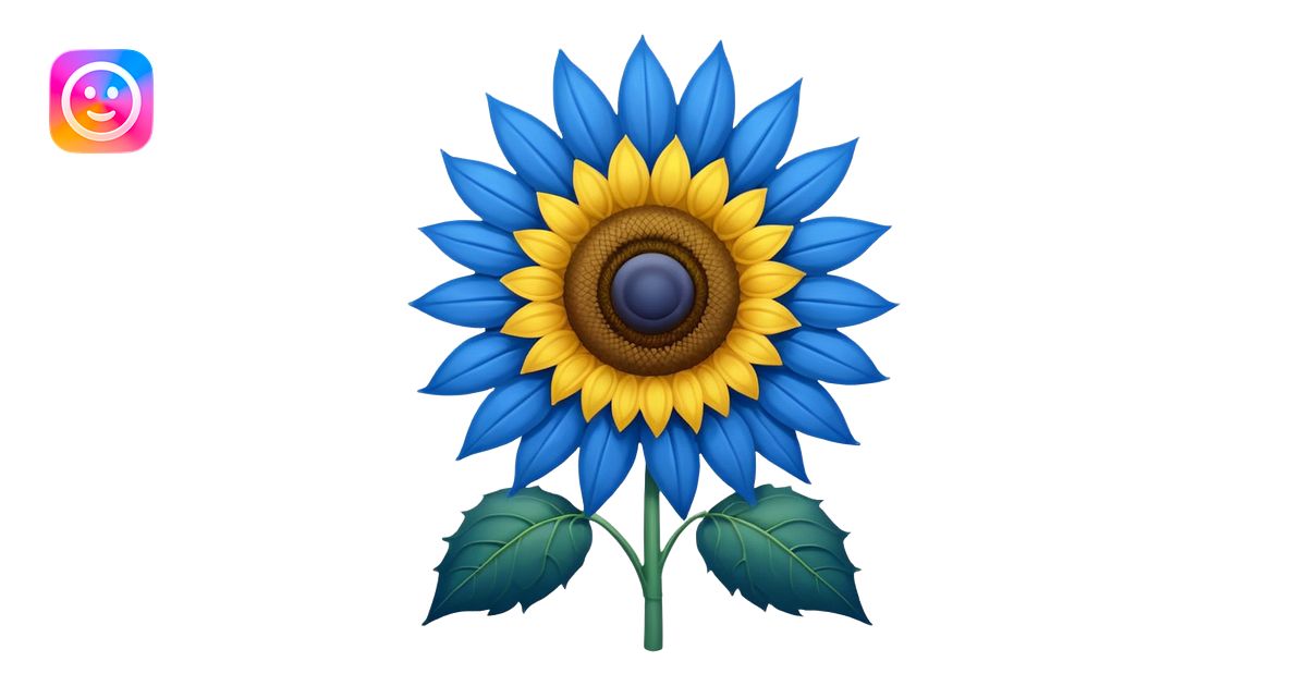 blue sunflower emoji | AI Emoji Generator