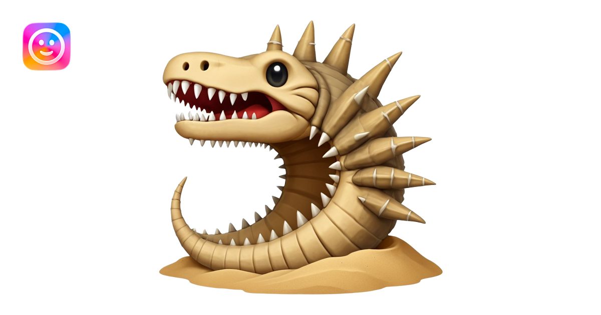 Sand worm from dune make the face a hole with long spiky teeth emoji ...