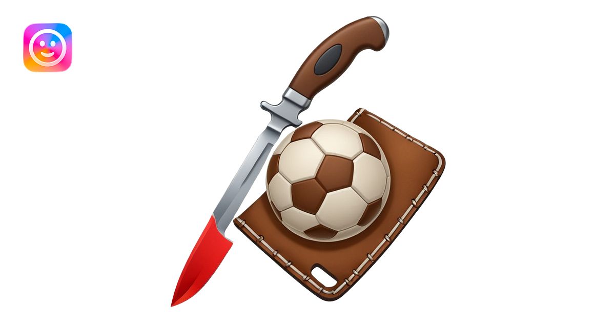 Soccer football cutting knife emoji | AI Emoji Generator