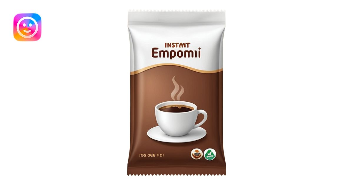 instant coffee sachet emoji | AI Emoji Generator