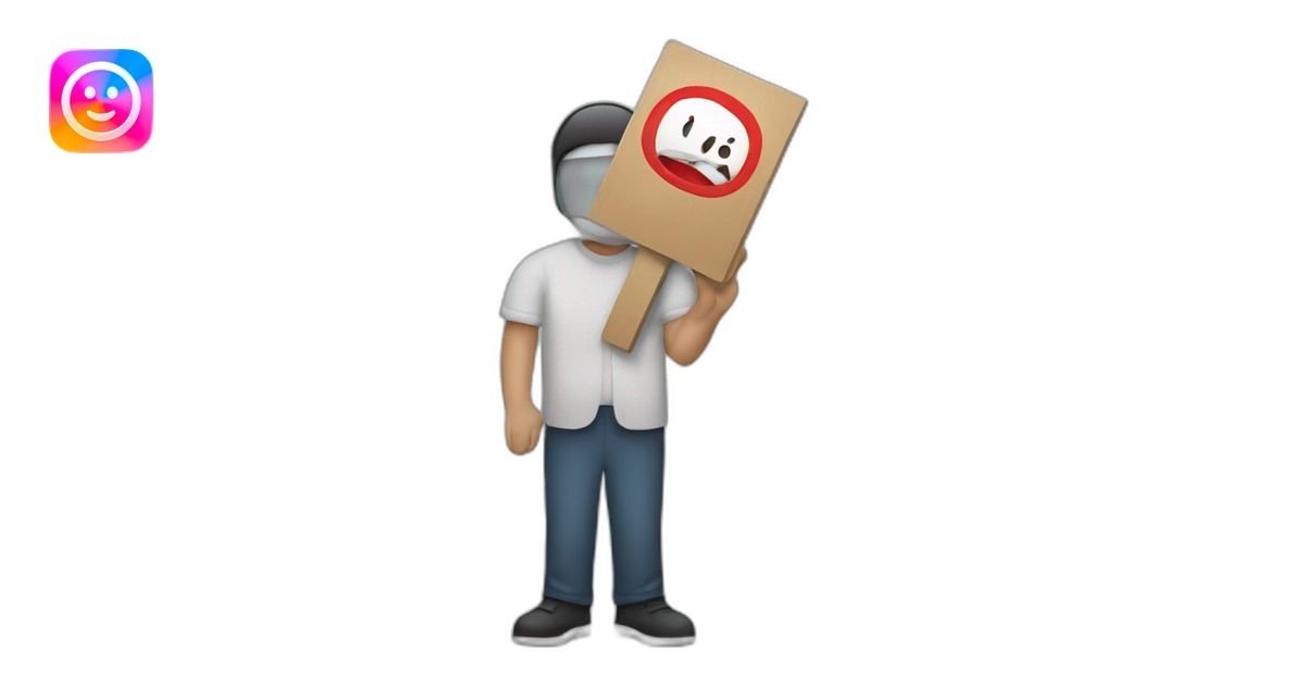 Placard of boycott in protest emoji | AI Emoji Generator