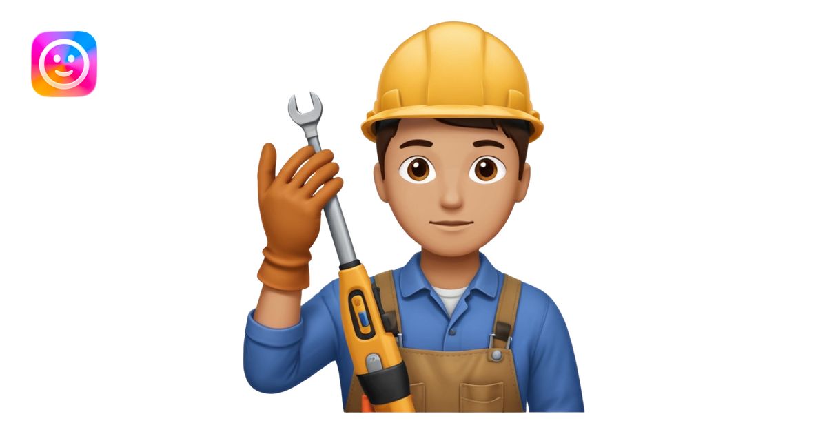 person Repairing a tool emoji | AI Emoji Generator
