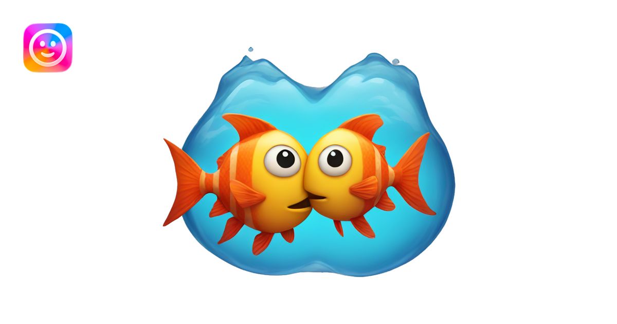 two fish kissing emoji | AI Emoji Generator
