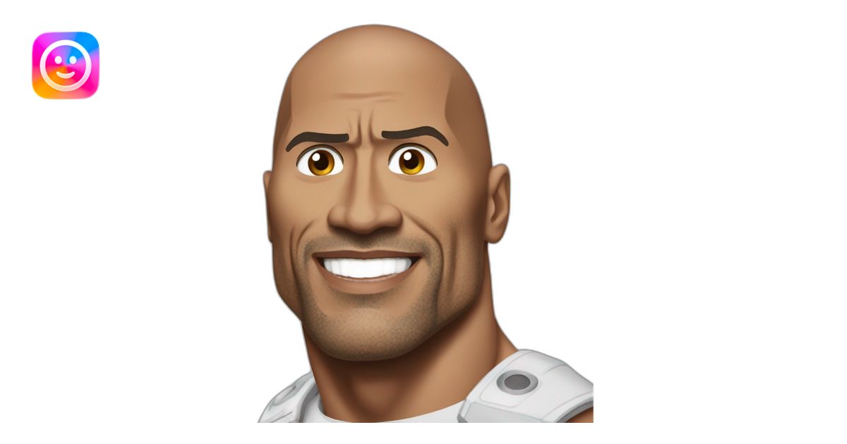 the rock dwayne johnson Iron Man emoji | AI Emoji Generator